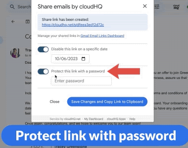Share Emails via Link