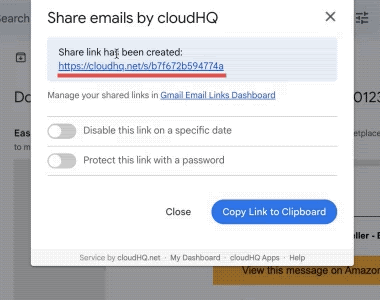 Share Emails via Link